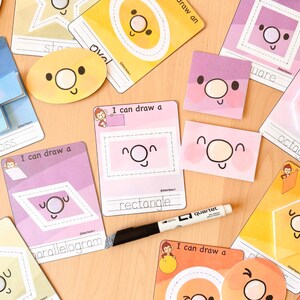 Shapes Tracing Cards 2D Shapes Matching Toddler Activities Prewriting ...