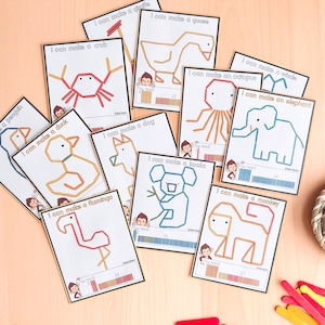 Animals Popsicle Sticks Activity for Toddlers Montessori Printable ...