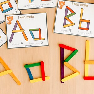 Alphabet Popsicle Sticks Activity: Fine Motor Skills Game (digital ...