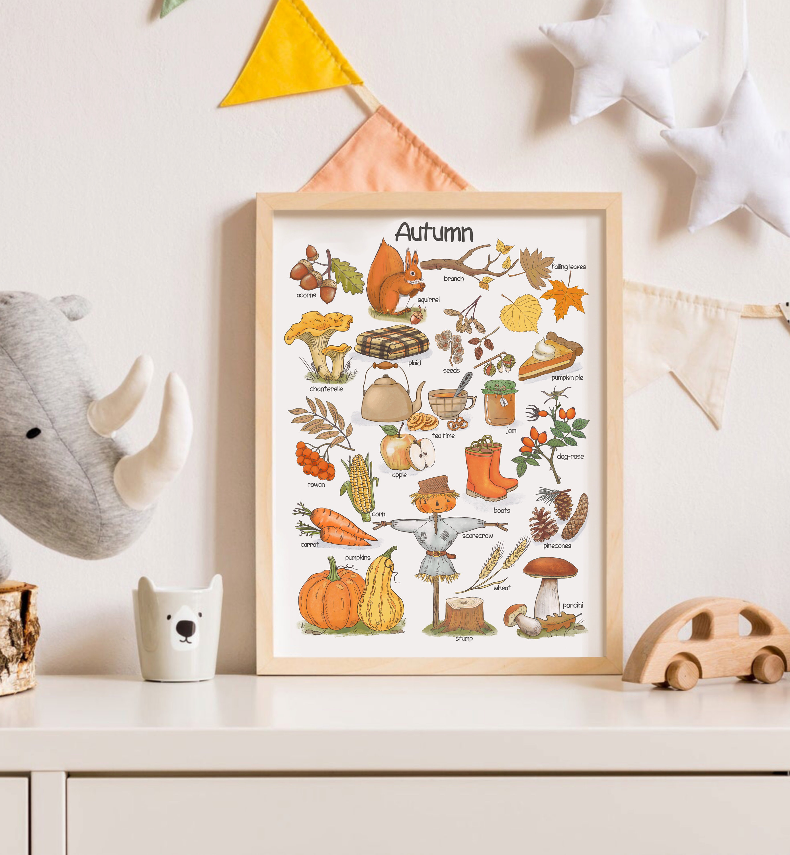 Autumn Poster Fall Downloadable Prints Montessori Printable | Etsy
