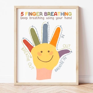 8 Calm Down Corner Posters Rainbow Classroom Psychology Prints Growth ...