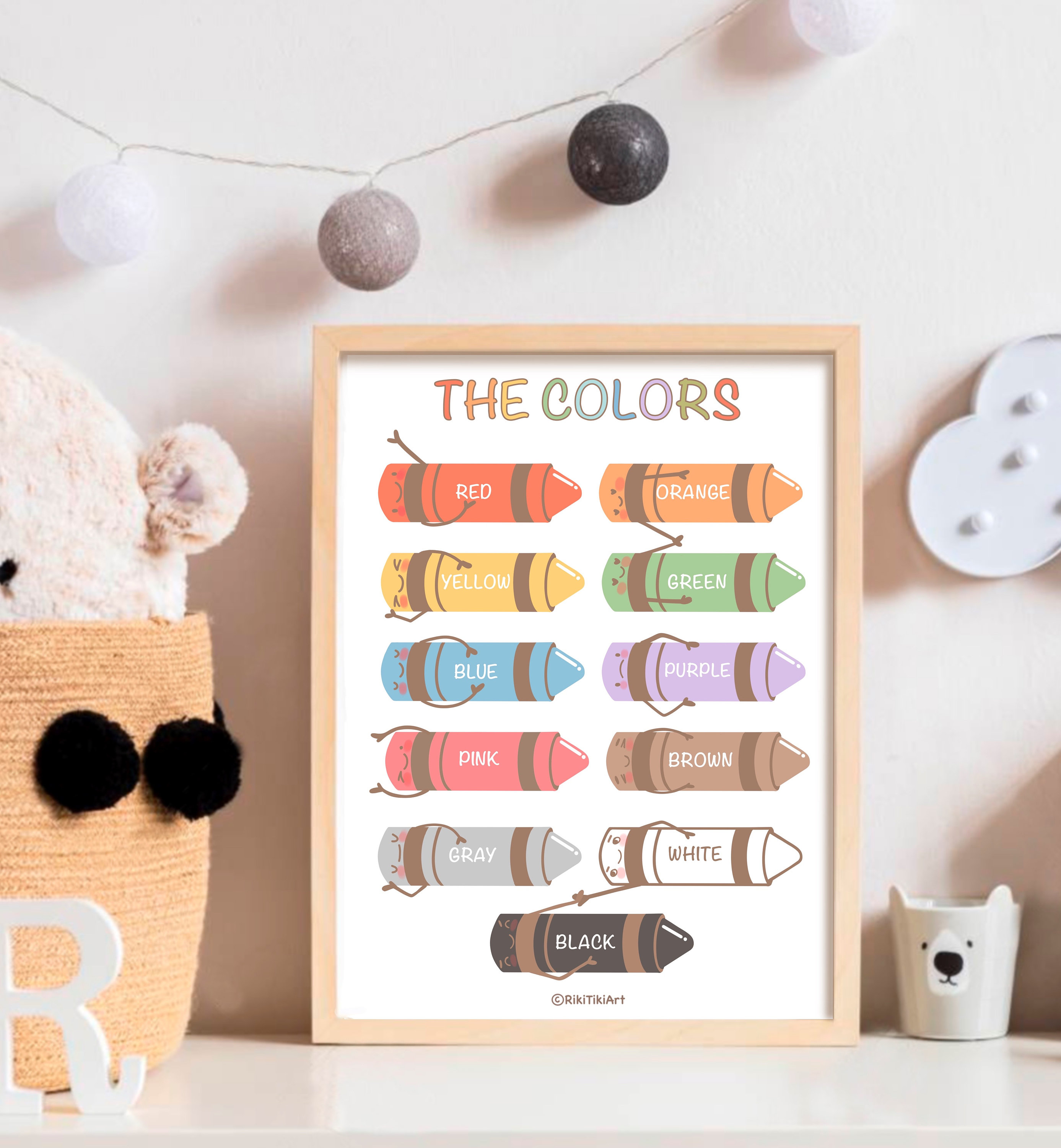 Colors Educational Poster Printable Montessori Materials | Etsy