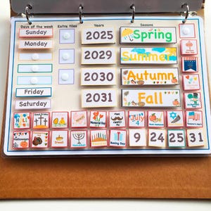 Homeschool Wall Calendar Perpetual Calendar Kids Calendar, Classroom ...