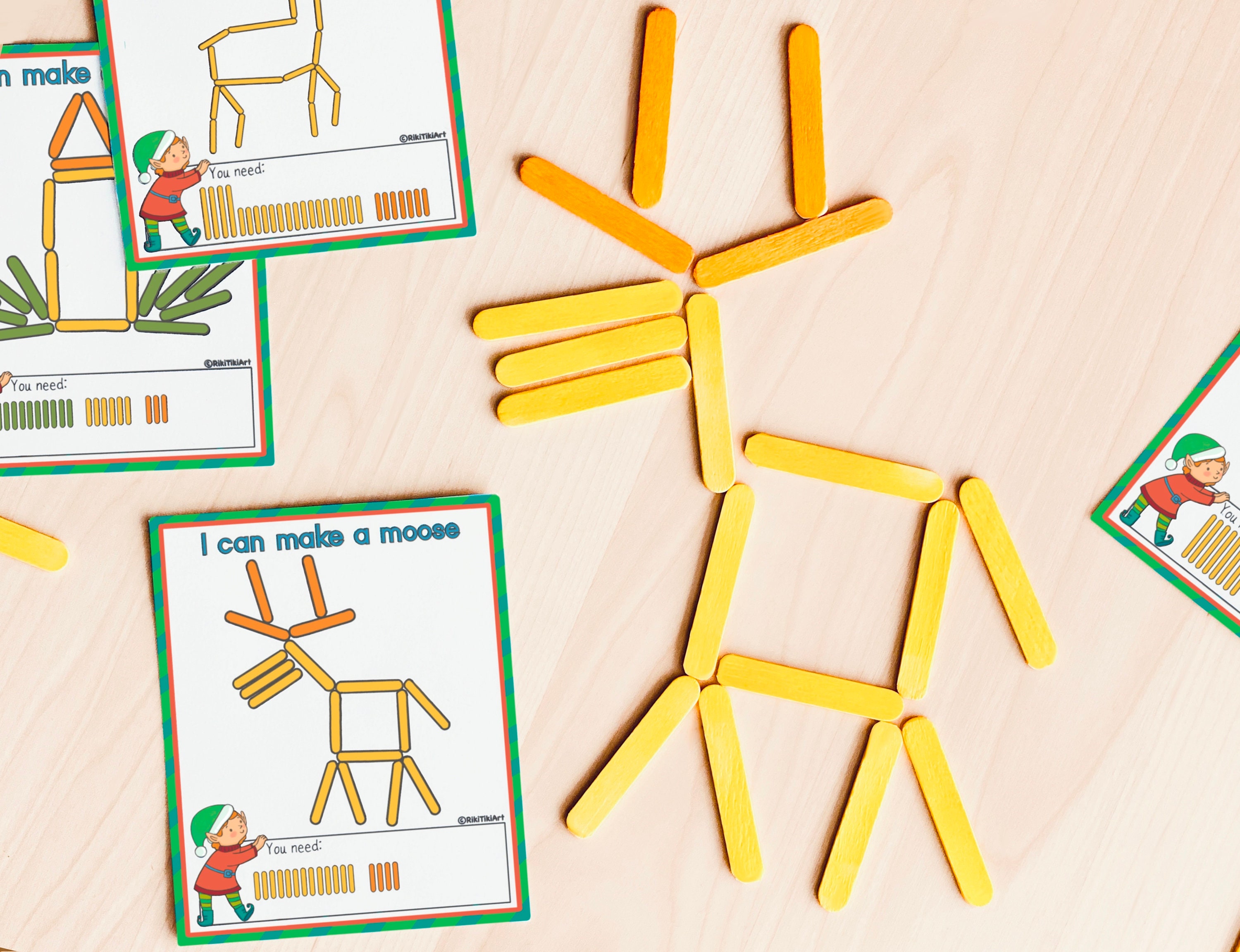 Winter Popsicle Sticks Mats Printable Christmas Activities for Kids ...