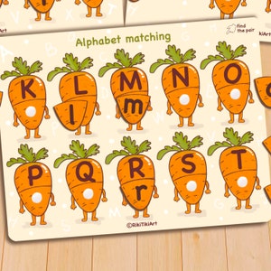 Alphabet Matching Activity Upper Lower Case Letter Learning, Toddler ...