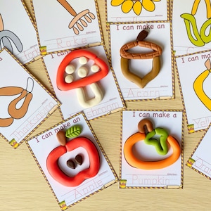 Fall Play Dough Mats Preschool Printables Play Doh Mats Homeschool ...