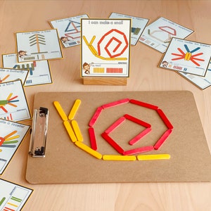 Nature Popsicle Sticks Activity for Toddlers Montessori Activities ...