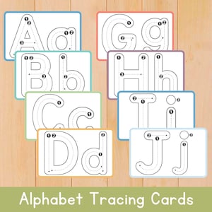 Alphabet Tracing Cards: ABC Letter Formation Worksheets (digital ...