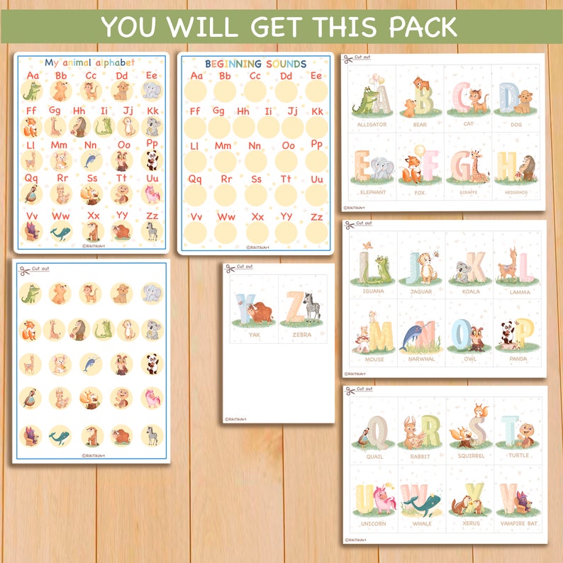Alphabet Activity Preschool Curriculum, Printable Alphabet Cards ...
