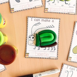 Insects Play Dough Mats Summer Theme Playdough Mats Bug Montessori ...