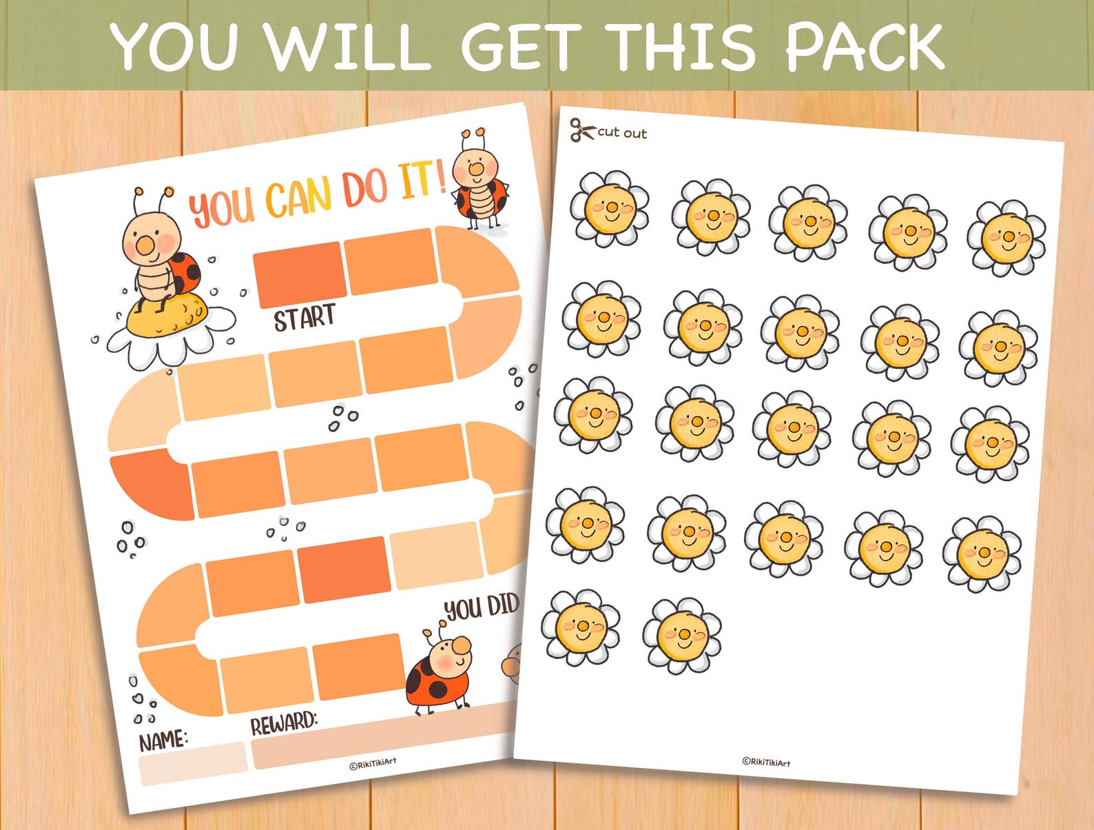 Behavior Reward Chart for Kids, Ladybug Toddler Sticker Chart ...