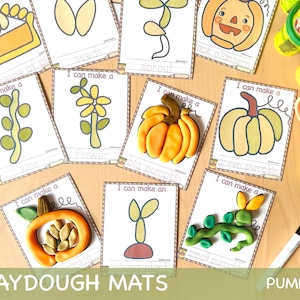 Pumpkin Play Dough Mats Fall Fine Motor Skills Pumpkin Activity Kids ...