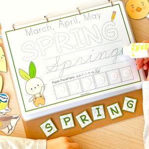 Spring Busy Book Preschool Learning Binder Personalized Toddler Busy ...