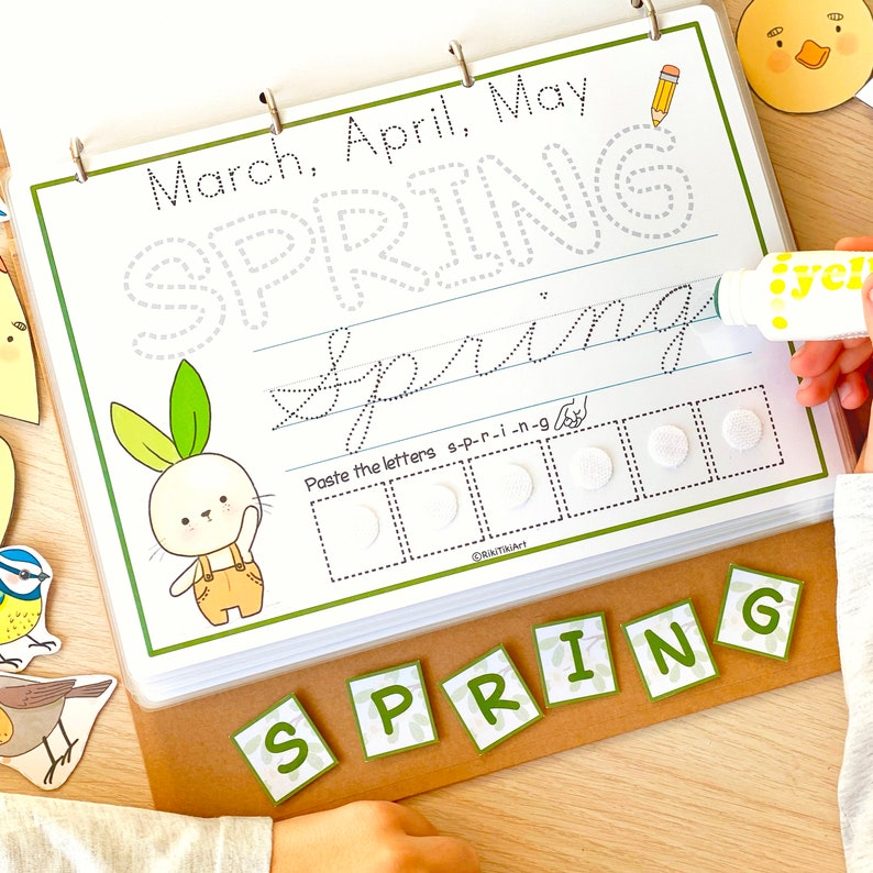 Spring Busy Book Preschool Learning Binder Personalized Toddler Busy ...