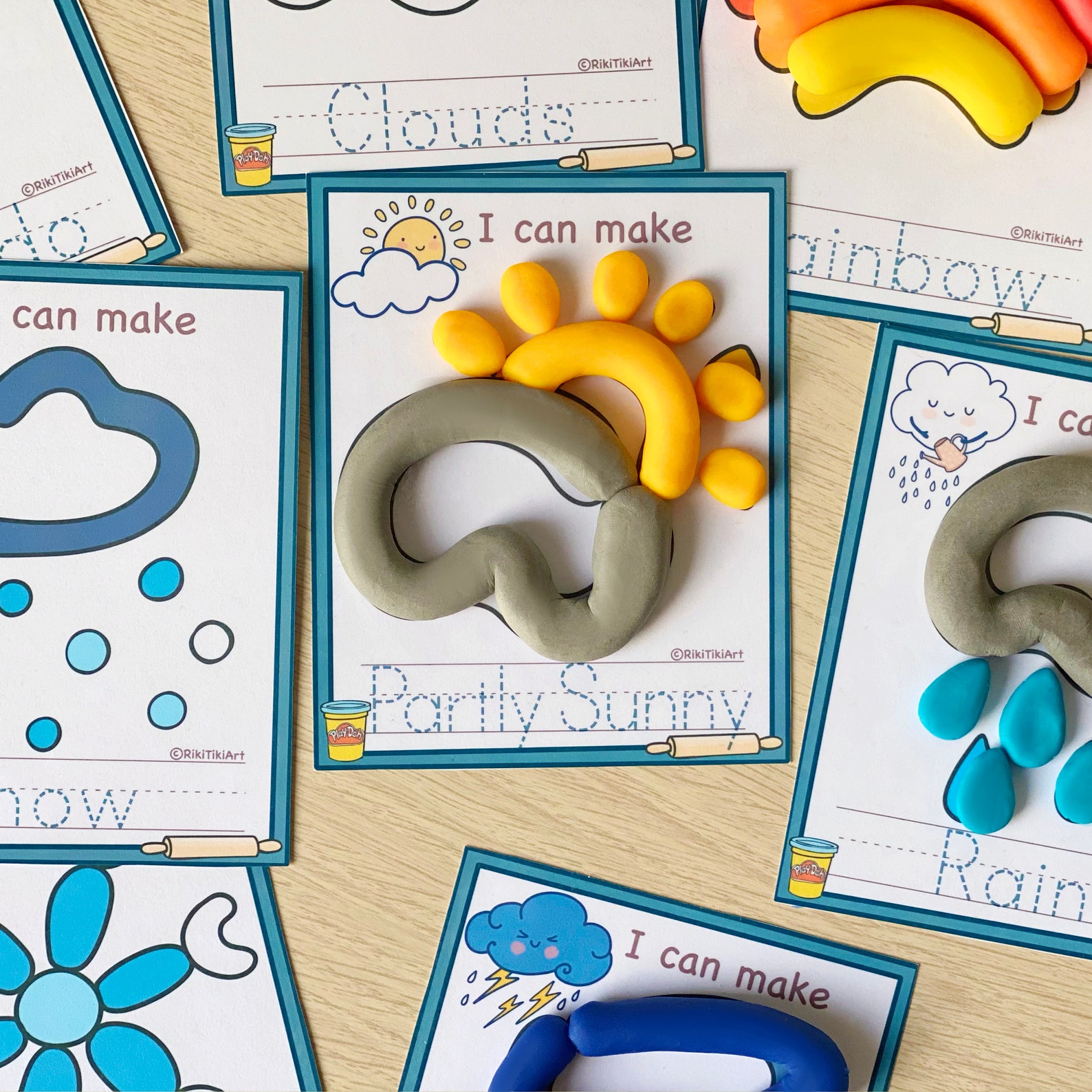 Weather Play Doh Mats Homeschool Printable Play Dough Mats - Etsy