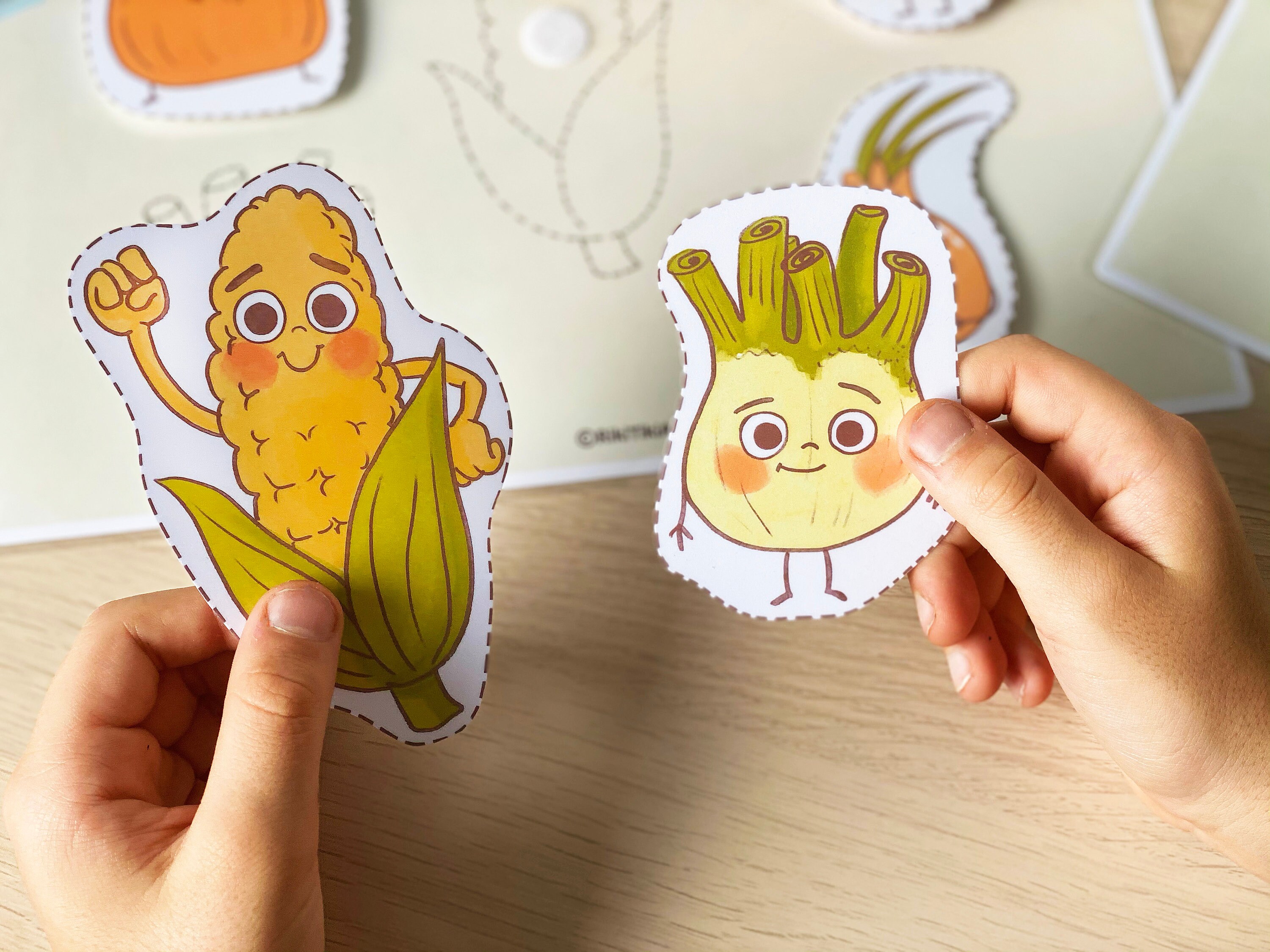 Fruits & Vegetables Matching Game: Toddler Homeschool Printable (PDF ...