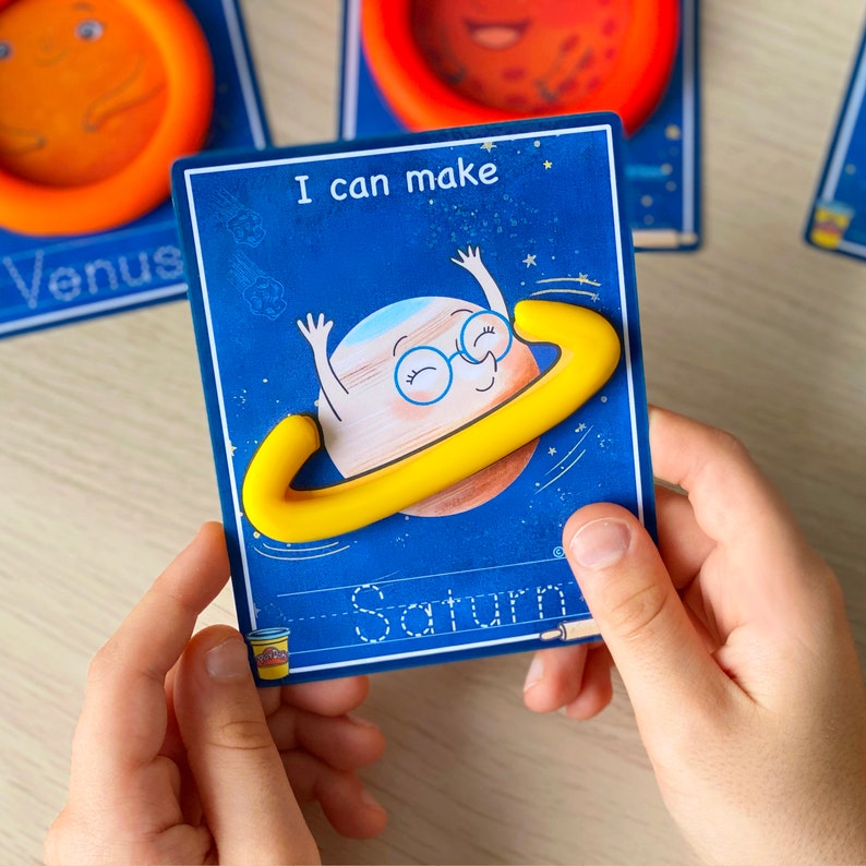 Solar System Play Dough Mats Astronomy Play Doh Activity Mats - Etsy