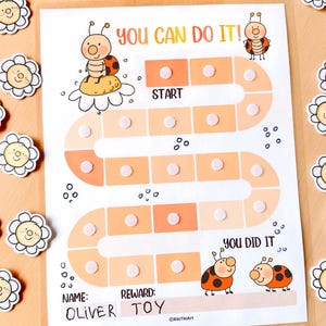 Behavior Reward Chart for Kids, Ladybug Toddler Sticker Chart ...