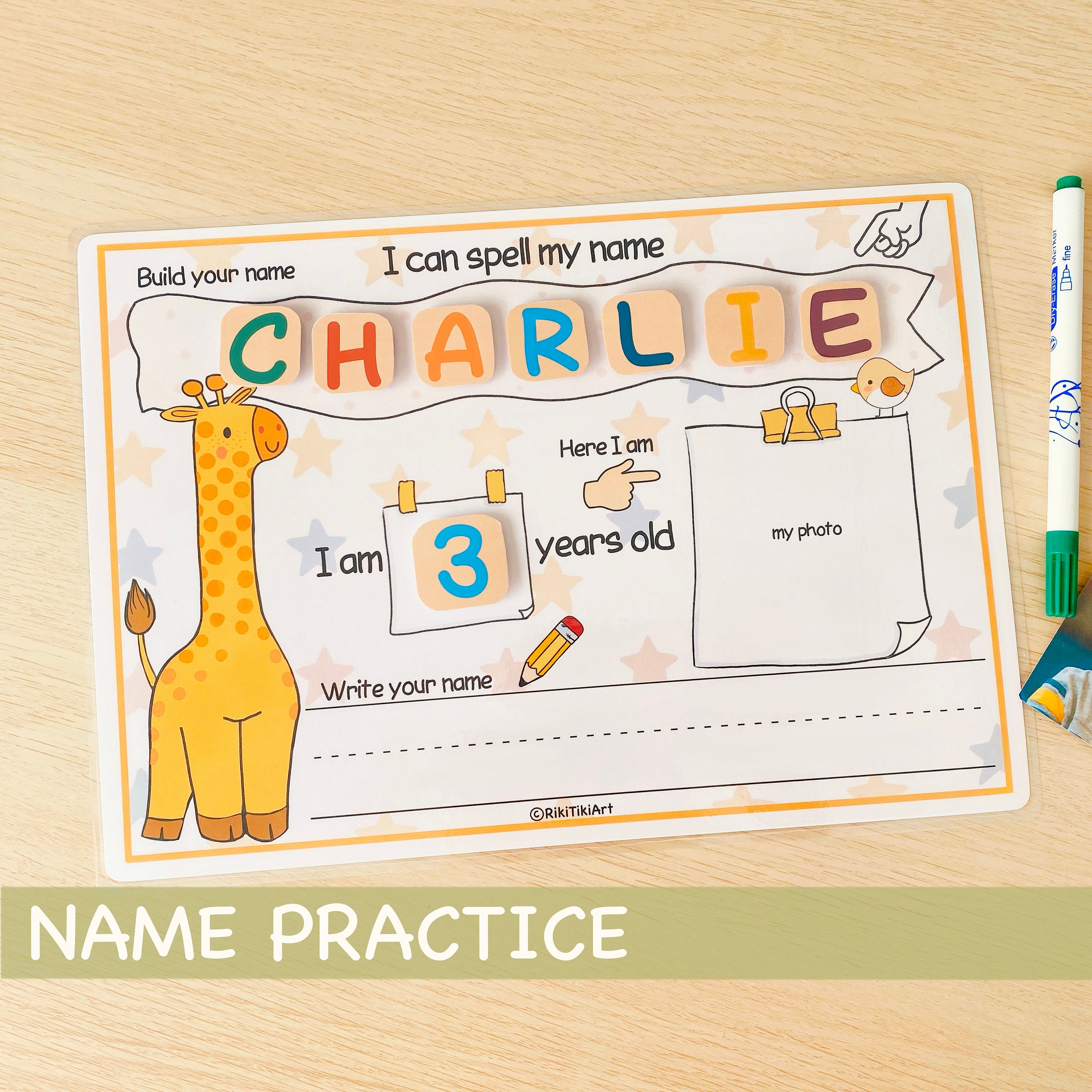 Printable Name Activity for Kids About Me Kindergarten Pre-k Learning ...