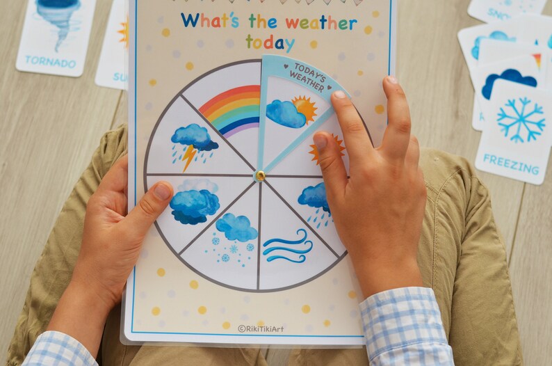 Weather Wheel Printable Toddler Activities Homeschool | Etsy