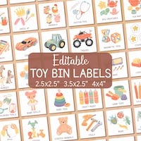 Editable Toy Storage Labels | Playroom Bin Organization | Toy Trofast ...