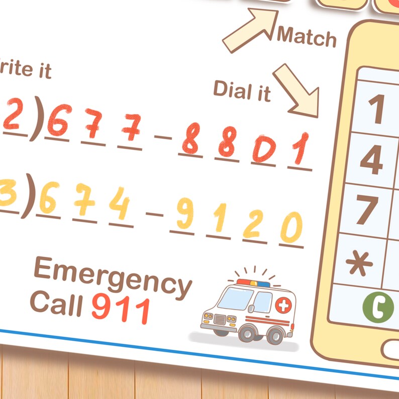 Phone Number And Address Preschool Curriculum Printable Etsy