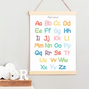 Alphabet Poster Vibrant Rainbow ABC Printable Poster for Toddlers ...