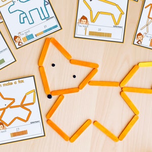 BUNDLE Popsicle Sticks Activity, Fine Motor Skills Montessori Printable ...