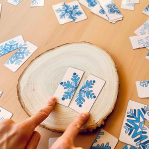 Snowflakes Matching Activity Winter Matching Game for Kids Christmas ...