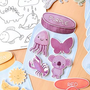 Color Matching Activities Vs Coloring Pages, Color Sorting Jars ...