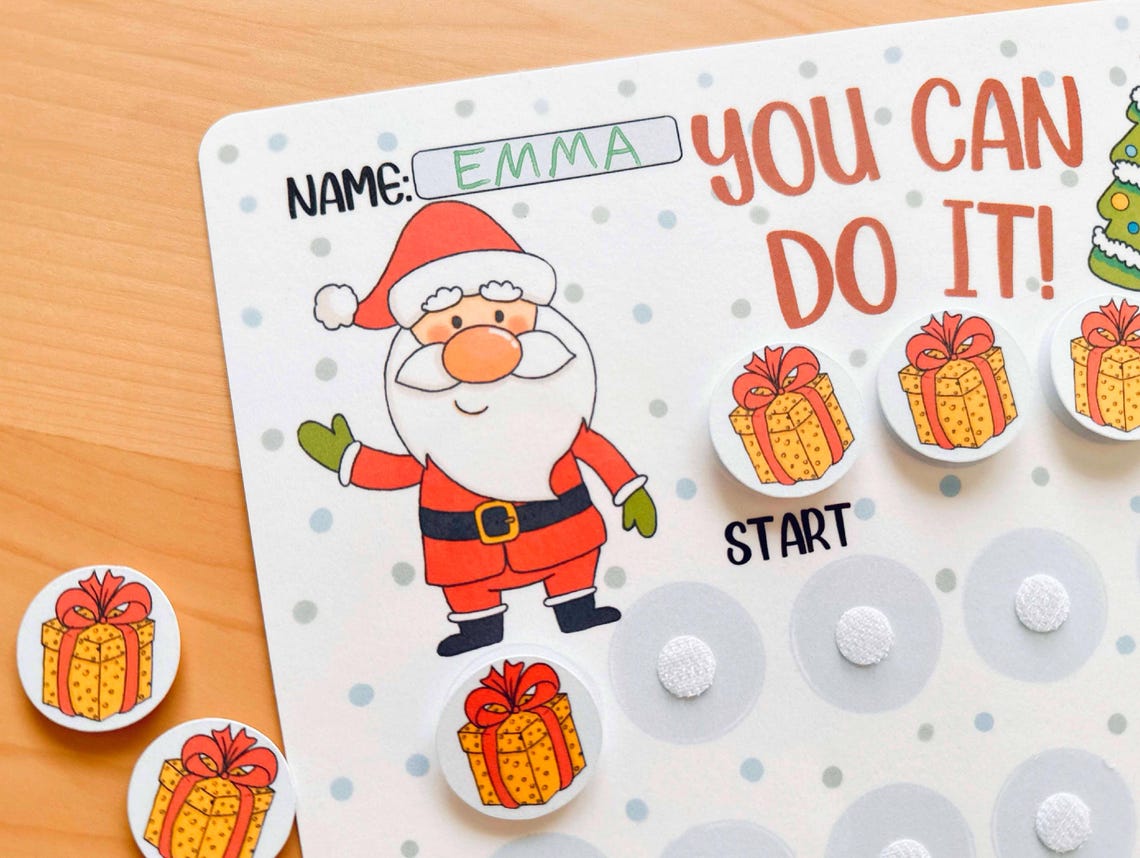 Christmas Behavior Chart for Kids Reward Chart Printable Toddler Chore ...