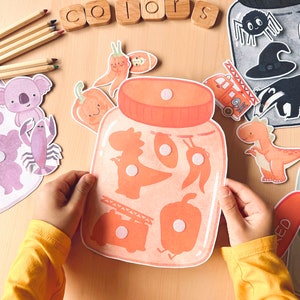 Color Sorting Toddler Activities, Color Matching in Jars Game for ...