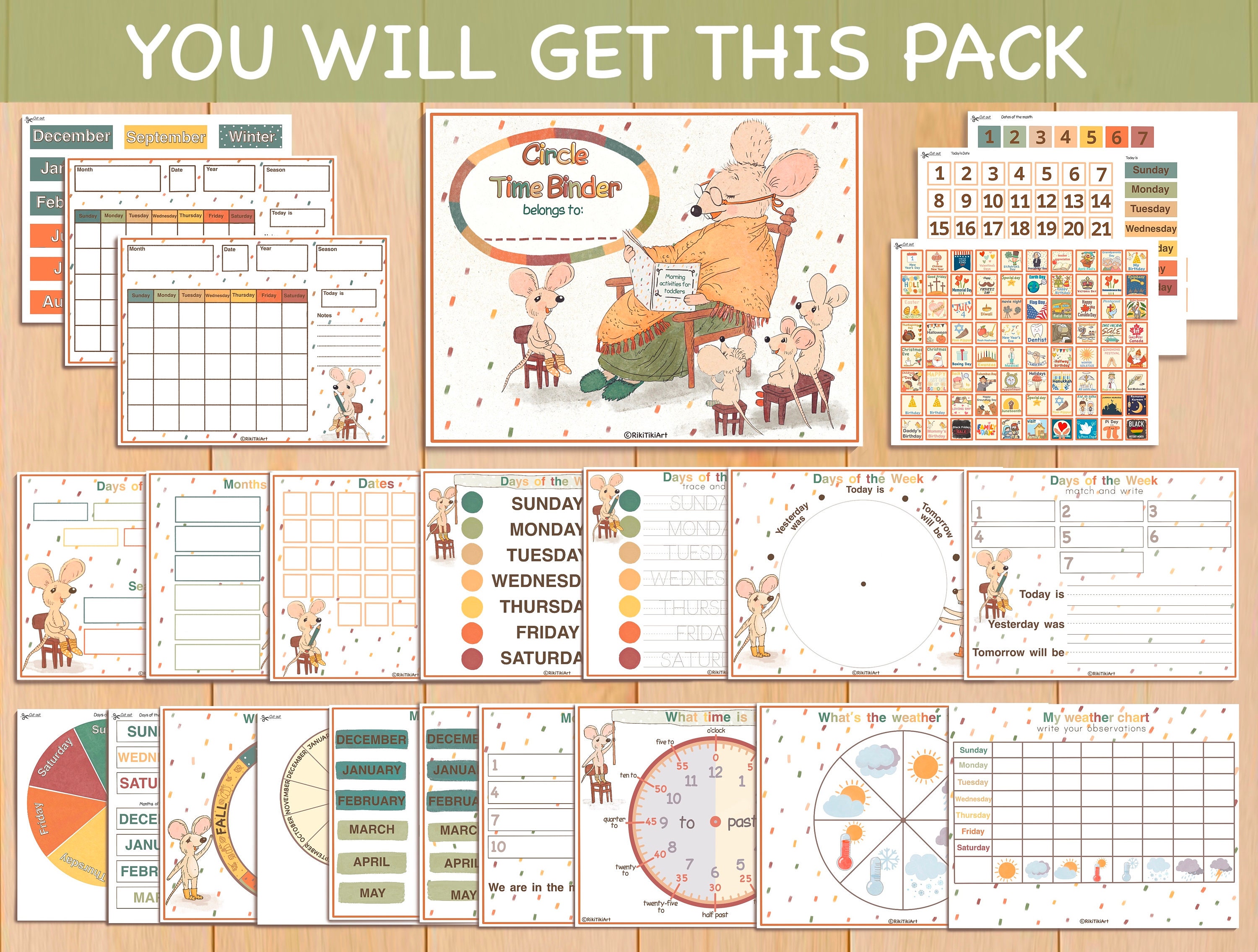 Circle Time Homeschool Binder: Preschool Morning Menu - Etsy