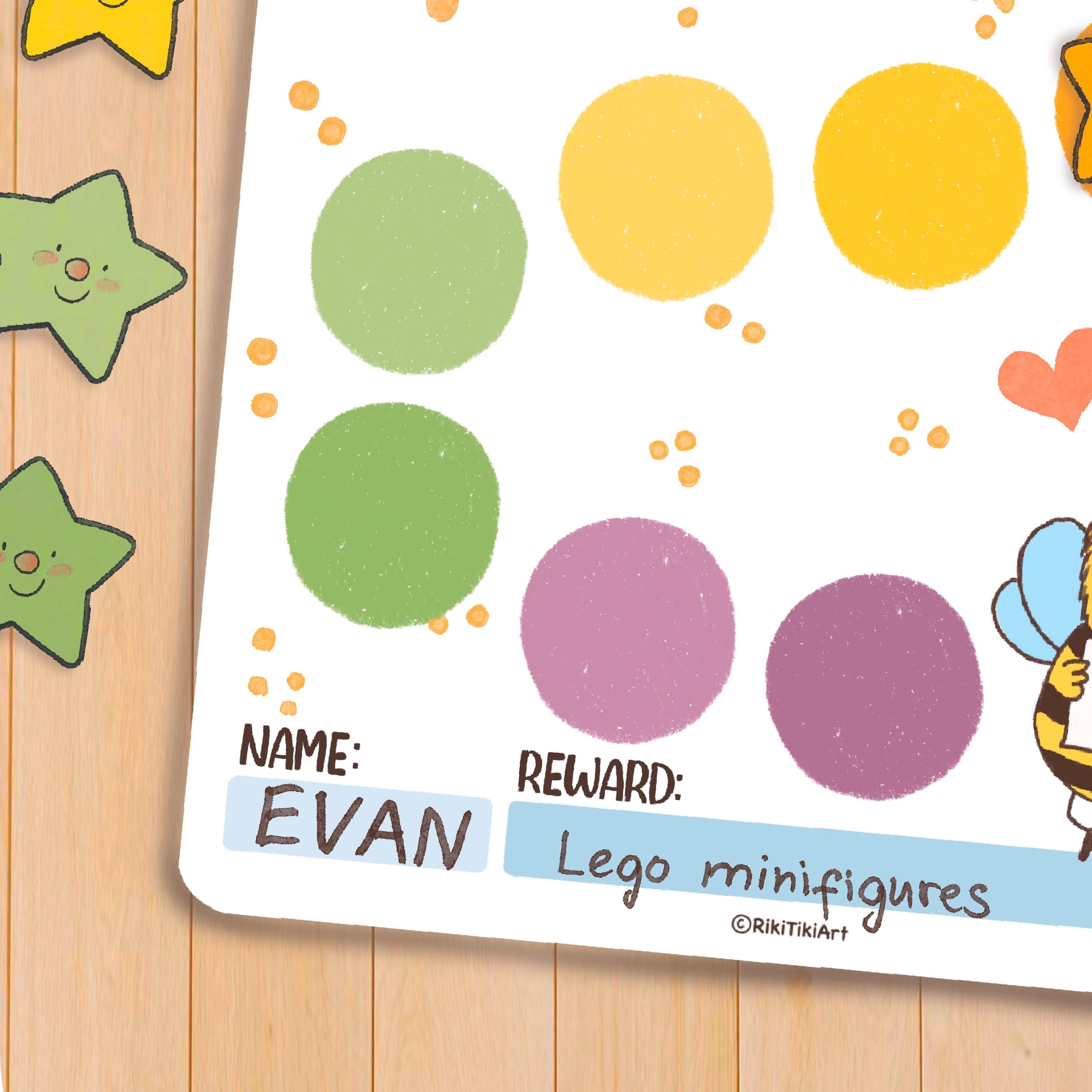 Kids Reward Chart Printable Behavior Chart Rainbow Chore Chart for Kids ...