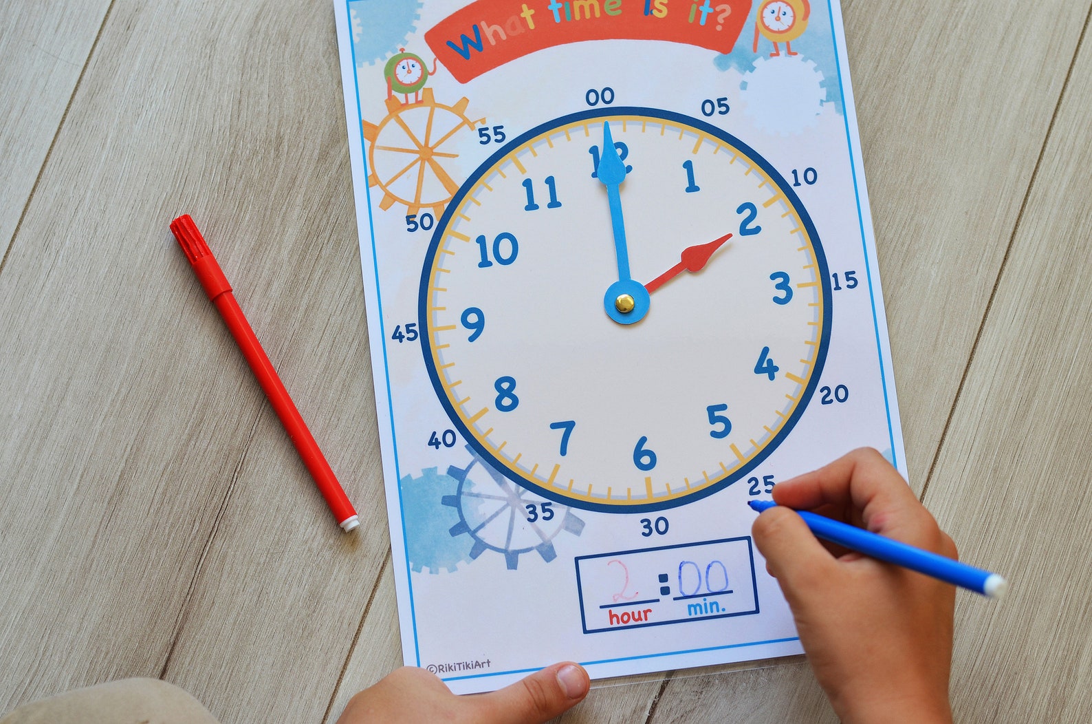 Learning Time Clock Homeschool Toddler Activities Printable - Etsy