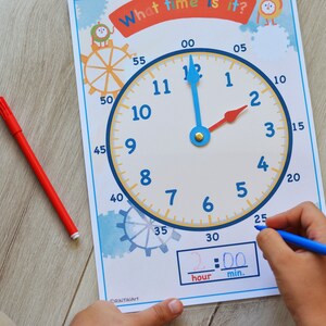 Learning Time Clock, Homeschool Toddler Activities, Printable Preschool ...