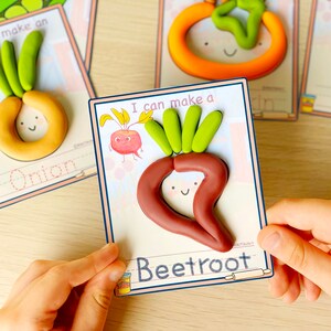 Vegetables Play Dough Mats Printable Play Doh Mats Fine Motor Skills ...