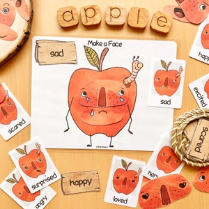 Apple Emotions Activity Printable Fall Activities for Kids Preschool ...