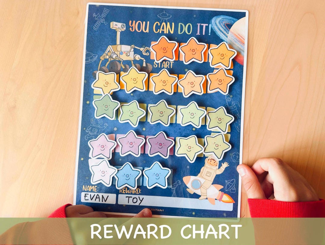 Space Reward Chart for Kids Printable Kids Activities Behavior Solar ...