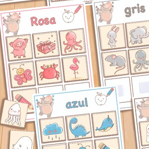 Spanish Color Sorting Activity Montessori Printable Matching Activities ...