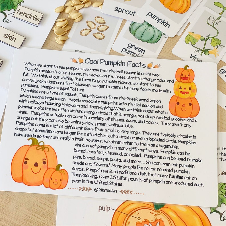 Pumpkin Unit Study Homeschool Learning Materials Charlotte - Etsy