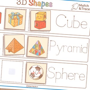 3D Shapes Learning Activity, Toddler Busy Book Printable Preschool ...