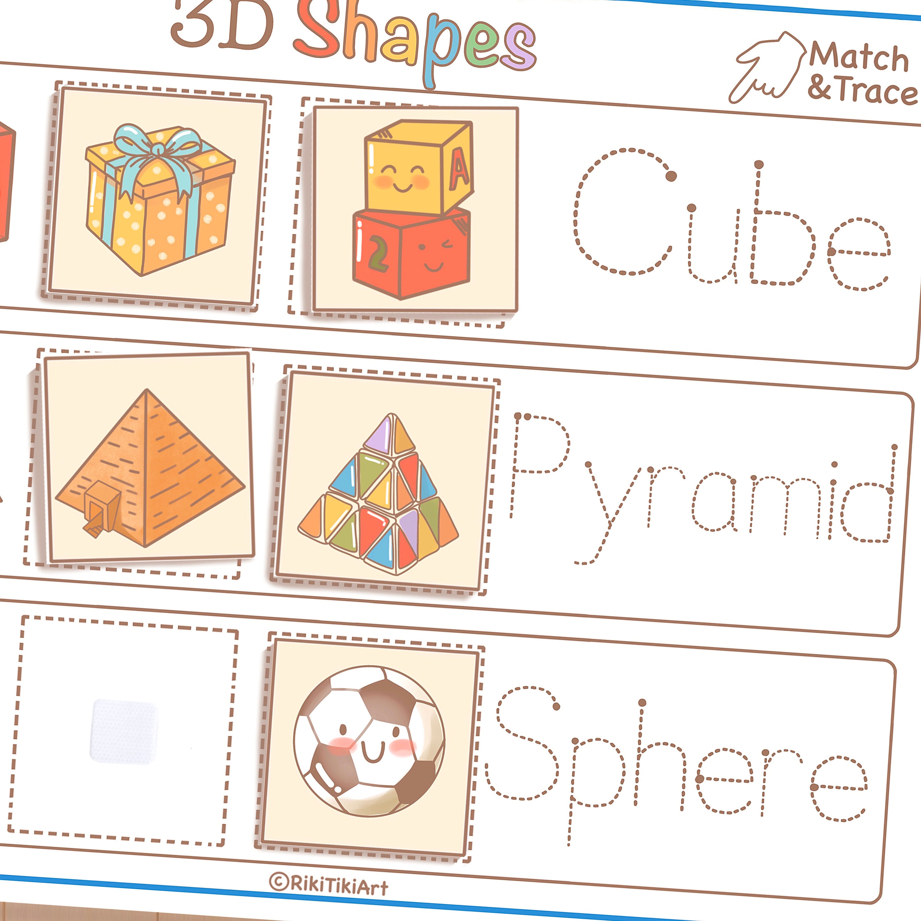 3D Shapes Learning Activity, Toddler Busy Book Printable Preschool ...