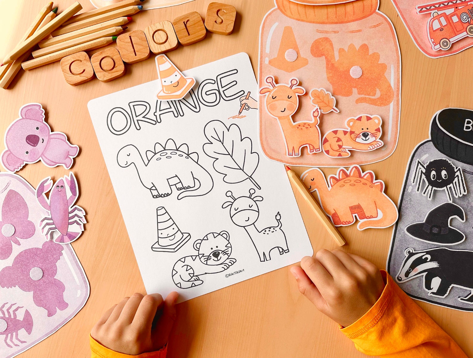 Color Sorting Toddler Activities, Color Matching in Jars Game for ...