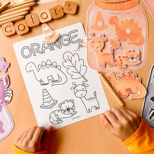 Color Sorting Toddler Activities, Color Matching in Jars Game for ...