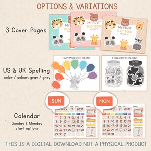 Montessori Busy Book Preschool Activity Book, Printable Toddler ...