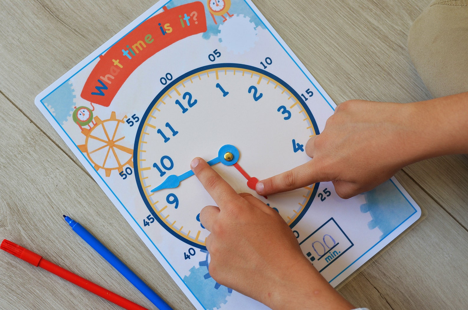 Learning Time Clock Homeschool Toddler Activities Printable - Etsy