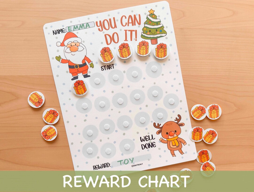 Christmas Behavior Chart for Kids Reward Chart Printable Toddler Chore ...