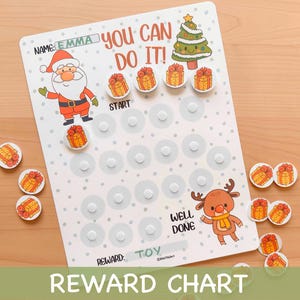 Christmas Behavior Chart for Kids Reward Chart Printable Toddler Chore ...