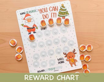 Printable Christmas Tree Reward Chart for Kids Winter Behavior Chart ...